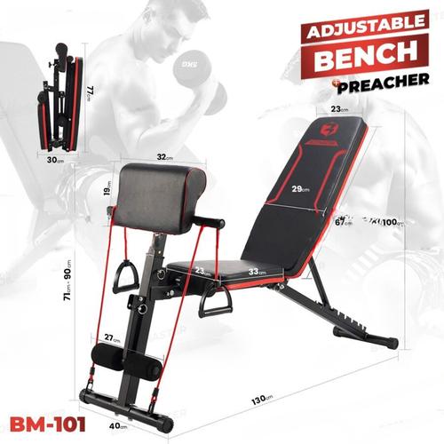 Promo Kursi Fitness Alat Gym bangku Sit up Adjustable Preacher Bench ...