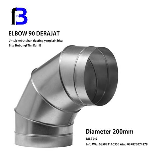 Jual ELBOW Ducting 90 Derajat, Diameter 200mm (8 Inch) - Kota Bekasi - BintangTechnic | Tokopedia