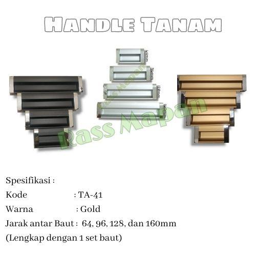 Jual Handle Tanam Tarikan Pegangan Laci Aluminium TA-41 Twin - Kota ...