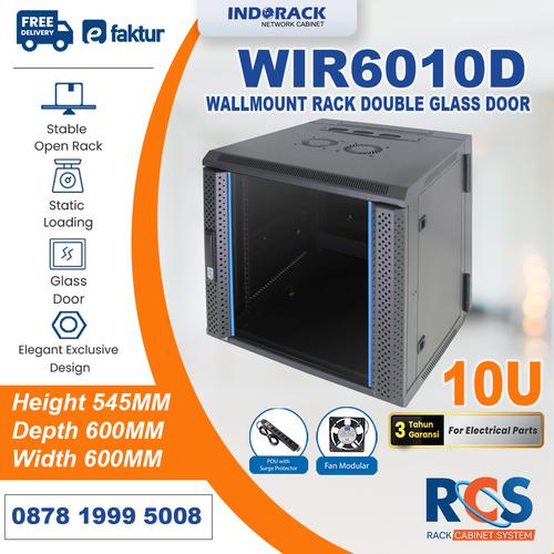 Jual Rackmount - Wallmount Rack INDORACK WIR6010D Double Door Rak 10U ...
