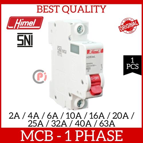Jual ORIGINAL HIMEL MCB 1 Pole Phase 2A 4A 6A 10A 16A 25A 36A 40A 63A 220V - 2A / C2 - Kota ...