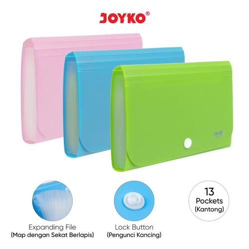 Jual Expanding File Map Harmonika Joyko EF-1218 Giro 13 Pocket - Green ...