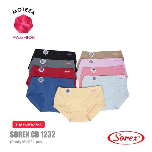 Jual Sorex Celana Dalam Wanita - CD 1232 - Midi Panty - Stretch Soft Katun - Dongker, M ...