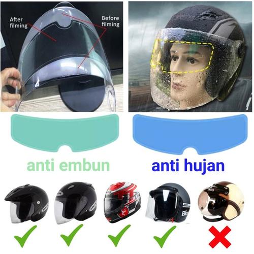 Jual STICKER ANTI FOG / ANTI RAIN HELM STIKER ANTI FOG HELM ANTI AIR ...