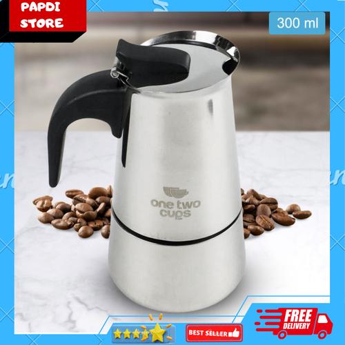 Promo Pembuat Kopi Espresso Moka Pot Teko Kompor Filter 300 ml 6 Cup - Kota Bandung - Papdi ...