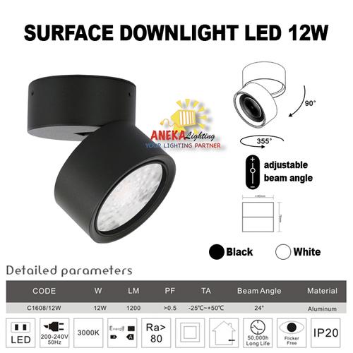 Jual Downlight Outbow PTZ (Pan Tilt Zoom) able 12W - Kota Bandung ...