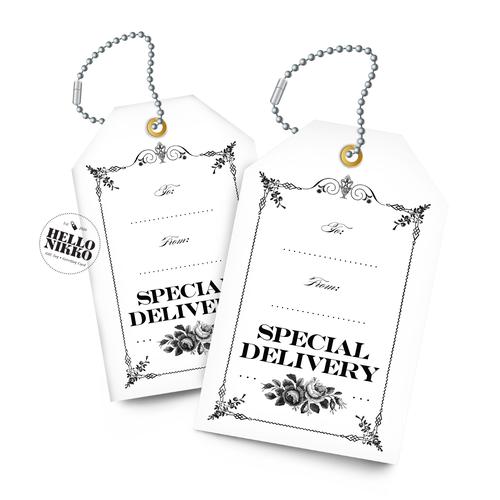 Jual Delivery Frame Gift Tag kartu ucapan kardus hadiah label ...