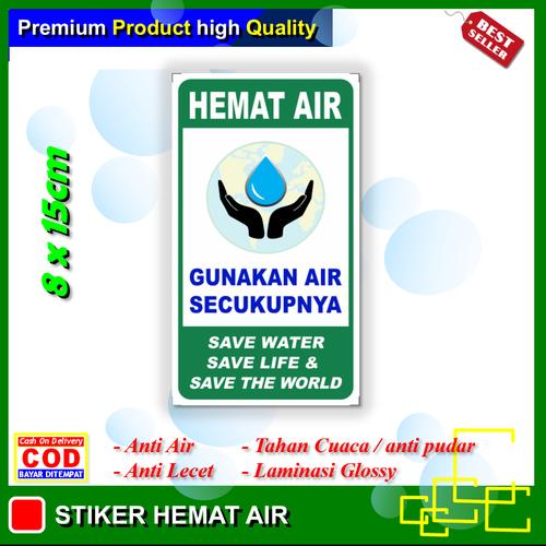 Jual Stiker go Green gunakan air secukupnya save earth sayangi bumi ...