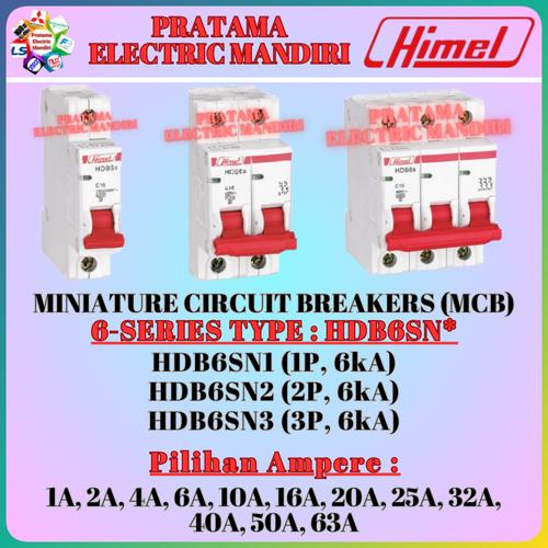 Jual HIMEL MCB HDB6SN2 2P 2 POLE 50A 63A 6kA - 2P 50A - Jakarta Barat - Pratama Electric Mandiri ...
