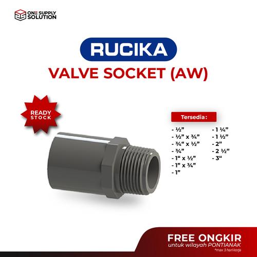 Jual Rucika Fitting - Valve Socket (AW) - 3/4" - Kab. Kubu Raya - One ...