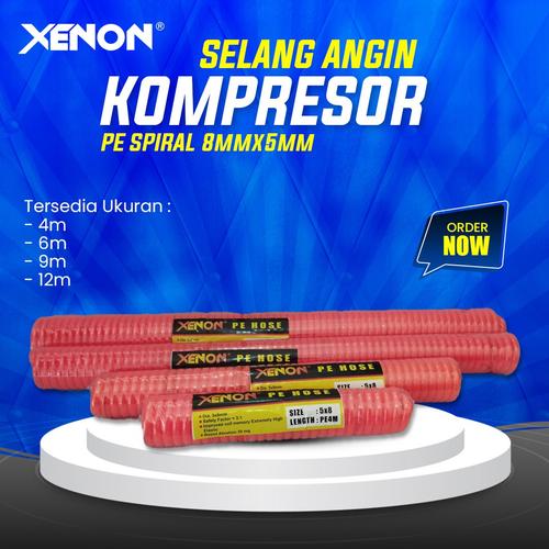 Jual XENON Selang Kompresor PE Spiral Recoil Compressor Hose - 4 METER ...