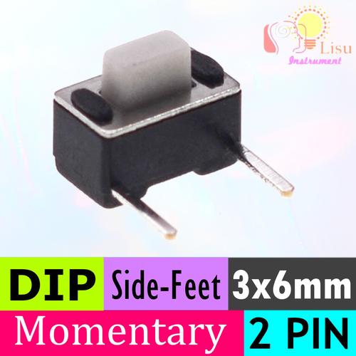 Jual 3x6mm Tact Switch Side Two Feet 2 PIN Button Switch 90 Degree ...