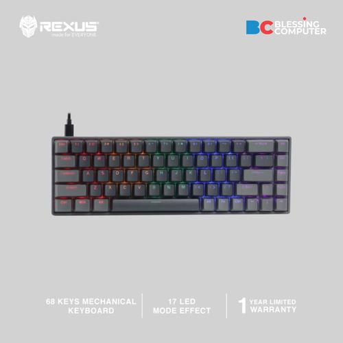 Jual Keyboard Gaming REXUS HEROIC RX-KX3 BLACK GREY - Swith Blue - Kota ...