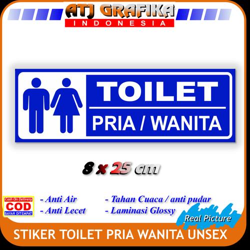 Promo Stiker new toilet unsex pria wanita sticker kamar mandi wc kantor ...