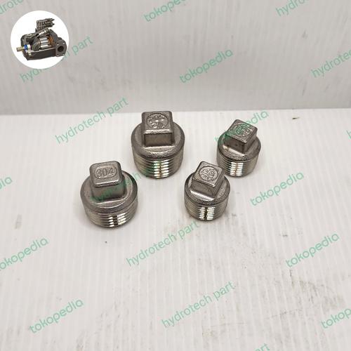 Jual PLUG / DOP STAINLESS STEEL 304 1/4" / 3/8" / 1/2" / 3/4" / 1 ...