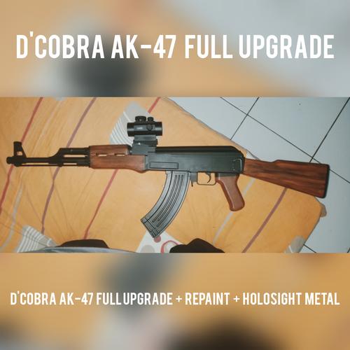 Jual AK47 spring full upgrade repaint + Rail + Holo metal mainan kokang ...