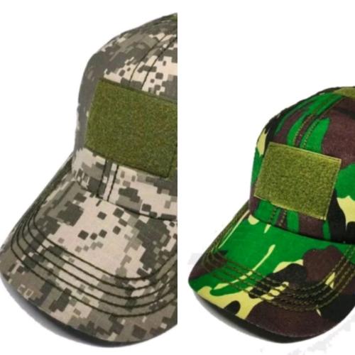 Jual topi loreng/army topi tactical topi komando/velcro topi model tni ...
