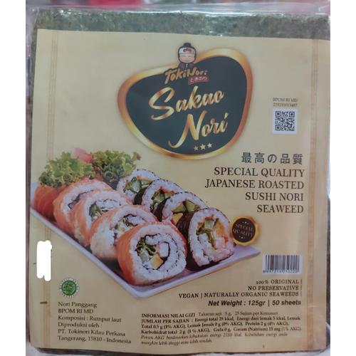 Jual TOKINORI SAKAO NORI 50 LEMBAR SUSHI NORI 125 GR SAKAONORI - Kota ...