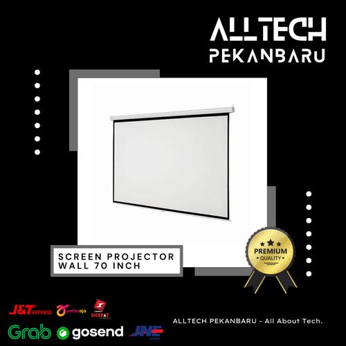 Jual LAYAR SCREEN WALL PROYEKTOR 70 INCH 1:1 GANTUNG 1100x1450CM - Kota ...