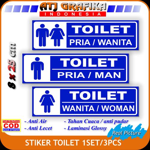 Jual Stiker new toilet 1set kamar mandi wc sticker petunjuk kantor toko ...