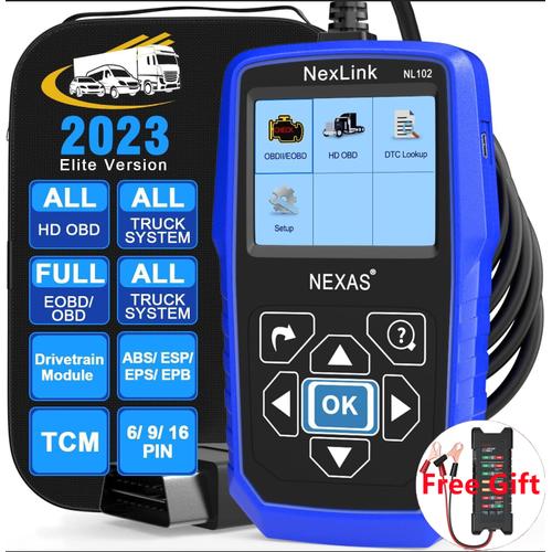 Jual Alat Pemindai Truk Tugas Berat NEXAS NL102 OBD2 Diesel 24V ...