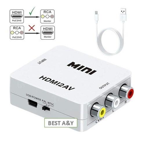 Jual Video Converter Adapter HDMI to AV RCA Mini Box HDMI2AV CVBS 1080P ...