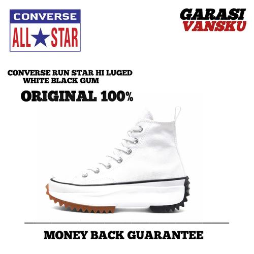 Jual Converse Run Star Hike Luged White Black Gum Original - 36 ...