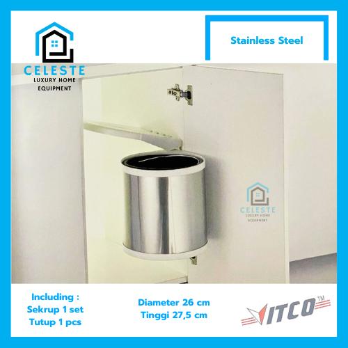 Jual VITCO Waste Bin Cabinet Stainless Steel/ Tempat Sampah Lemari ...