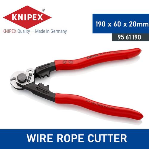 Jual Tang Potong Kawat Seling 95 61 190 Knipex Wire Rope Cutter Forged ...