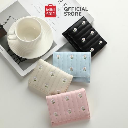 Jual MINISO Dompet Wanita Flowers Short Trifold Wallet Sulaman Bunga ...
