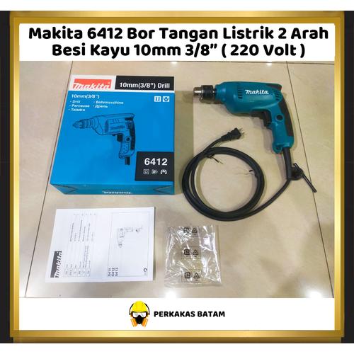 Jual Makita 6412 Bor Tangan Listrik Besi Kayu 10mm 3/8 2 Arah 220V 110 Volt - 220 VOLT - Kota ...