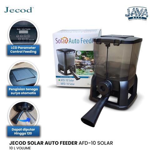 Jual Jebao AFD-10 Solar Auto Pond Fish Feeder kapasitas 10 L Alat Pakan Otomatis Kolam Ikan ...