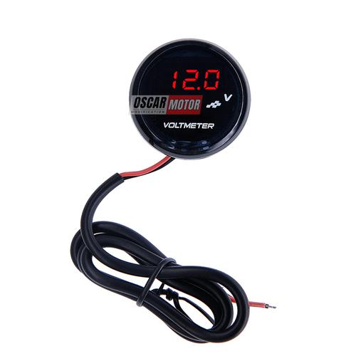 Jual Voltmeter Mini Bulat 6577 Pengukur Aki Listrik Digital Waterpoof ...
