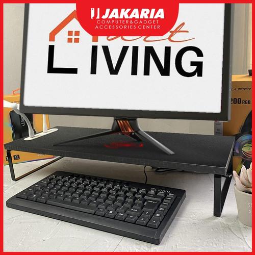 Jual Meja Rak Monitor Stand Desk USB Riser Kaki Besi Living Mart SD-03 ...