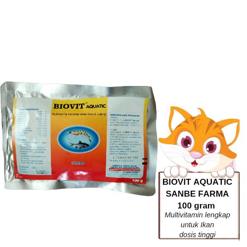 Jual Biovit Aquatic 100 gram Multivitamin Lengkap Untuk Ikan Dosis ...