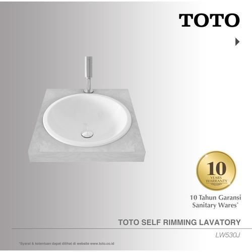 Promo TOTO Self Rimming Lavatory / Wastafel LW530J - COMPLETE SET Cicil ...