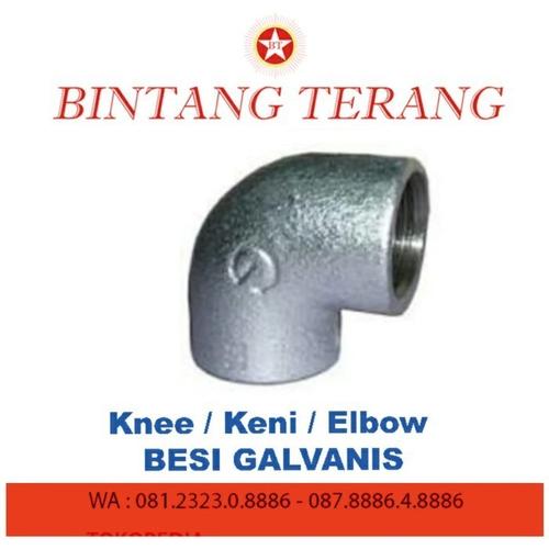 Jual Elbow Galvanis Besi 21/2" / Keni Galvanis / Knee Besi / Knie drat ...