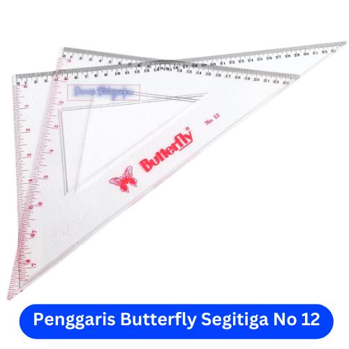 Jual Penggaris Butterfly Segitiga No 12 Triangle Mistar Set Siku Besar ...