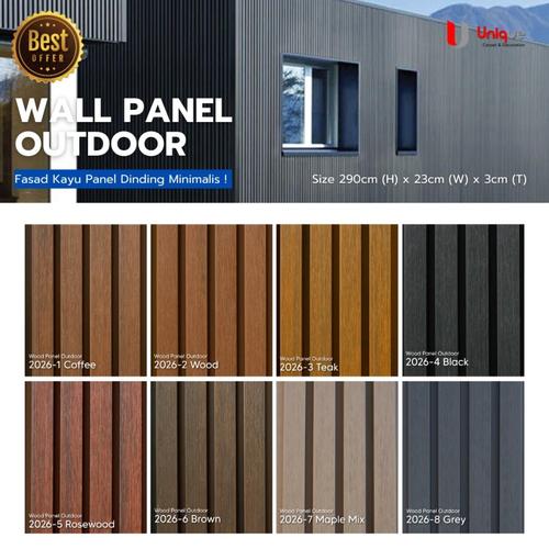 Jual WPC Wood Panel Outdoor / Wallpanel Kisi-Kisi OUTDOOR Minimalis - Coffee - Kota Denpasar ...
