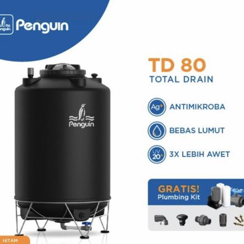 Jual Toren / Tandon / Tangki Air Penguin Total Drain 800 Liter - Hitam ...