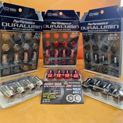 Jual Enkei Duralumin Wheel Lock & Nut ORIGINAL (Mur Baut Racing Lug Nut ...