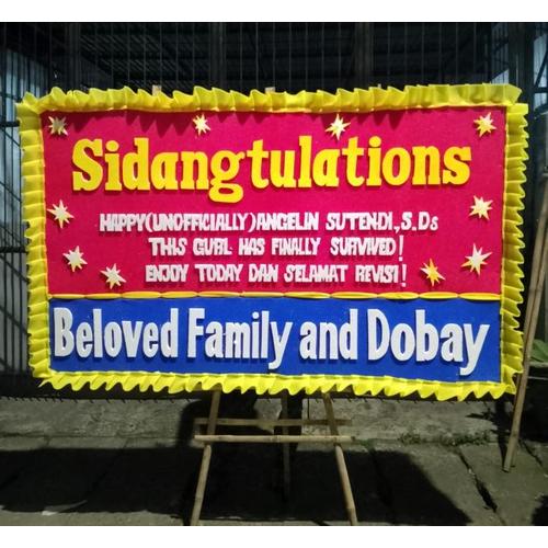 Jual Ucapan Karangan Bunga Custom Bunga Karangan Bunga Ucapan Request - 5 Titik Bunga, 2x2 ...