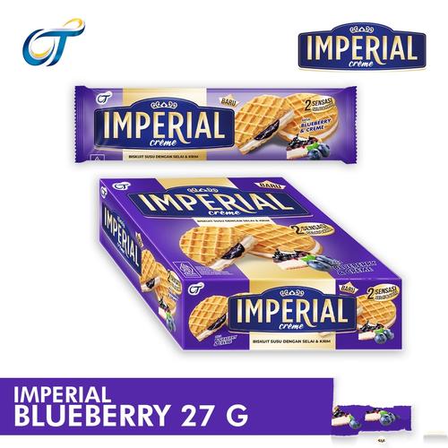 Jual Imperial cream blueberry biscuit susu krim blueberry 27 gram ...