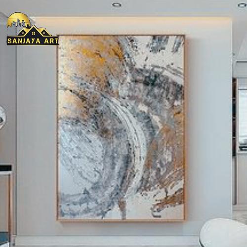 Jual lukisan abstrak dinding modern art painting original handmade ...