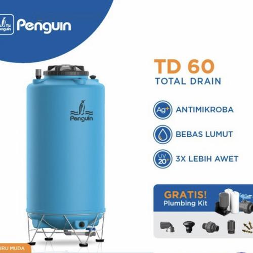 Jual Toren / Tandon / Tangki Air Penguin Total Drain 600 Liter - Biru ...