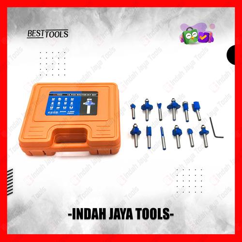 Jual Router Bit Set 12 Pcs - Mata Profil Set - Mata Trimmer Set 12 pcs ...