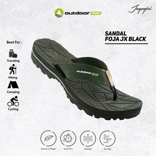 Jual Sandal Jepit Gunung Pria Outdoor Pro Foja JX Black Ink - 41 - Kota ...