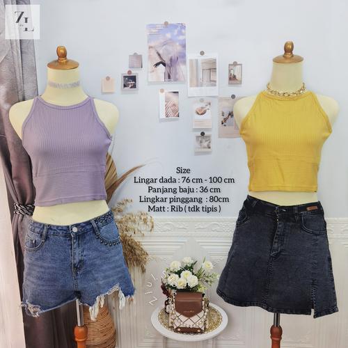 Jual Singlet Tanktop polos rib wanita/CropTop seksi/Baju Simpel/baju ...