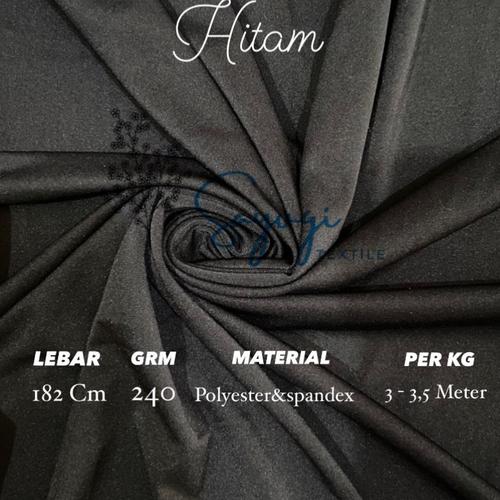 Jual Kain spandex balon harga kiloan gramasi 240 Warna Hitam - Putih ...
