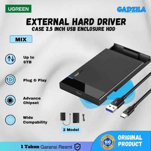 Jual UGREEN Adapter HDD Enclosure Casing Hardisk USB 3.0 SATA SSD 30847 ...